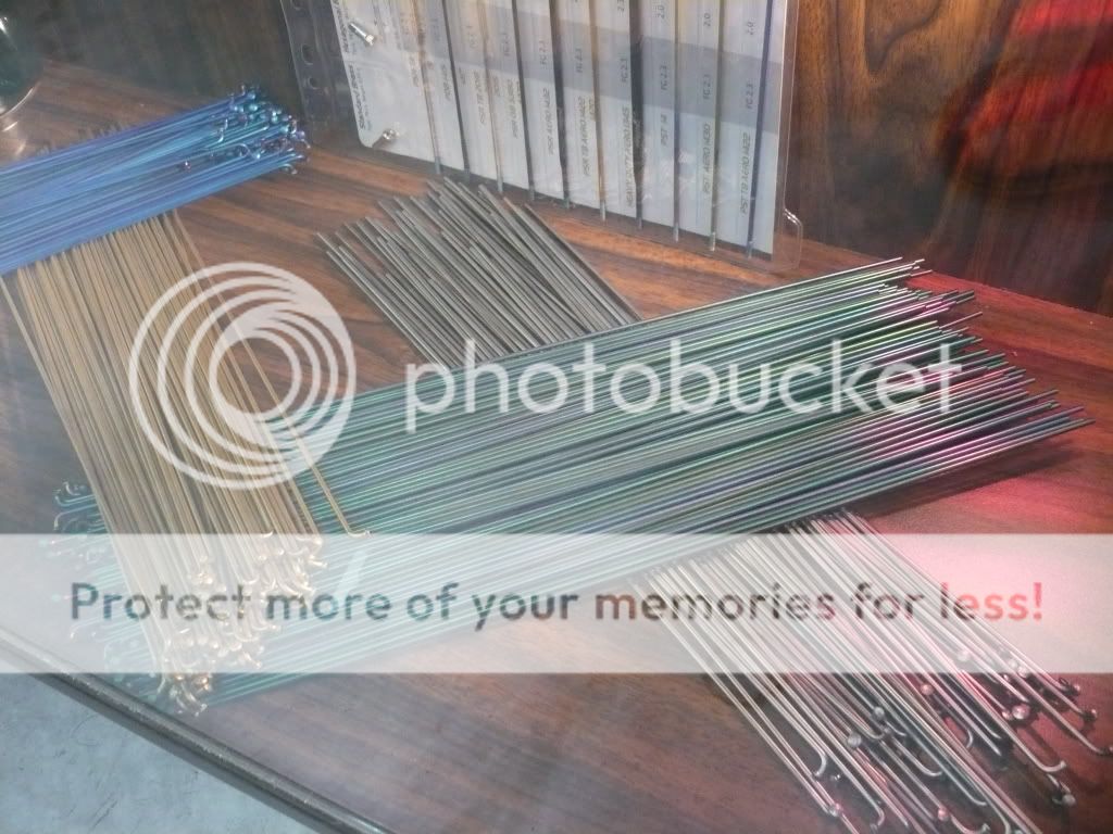 New Pillar Racing Titanium spokes in Green and Blue!